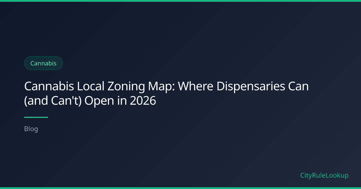 Cannabis Local Zoning Map: Where Dispensaries Can (and Can't) Open in ...
