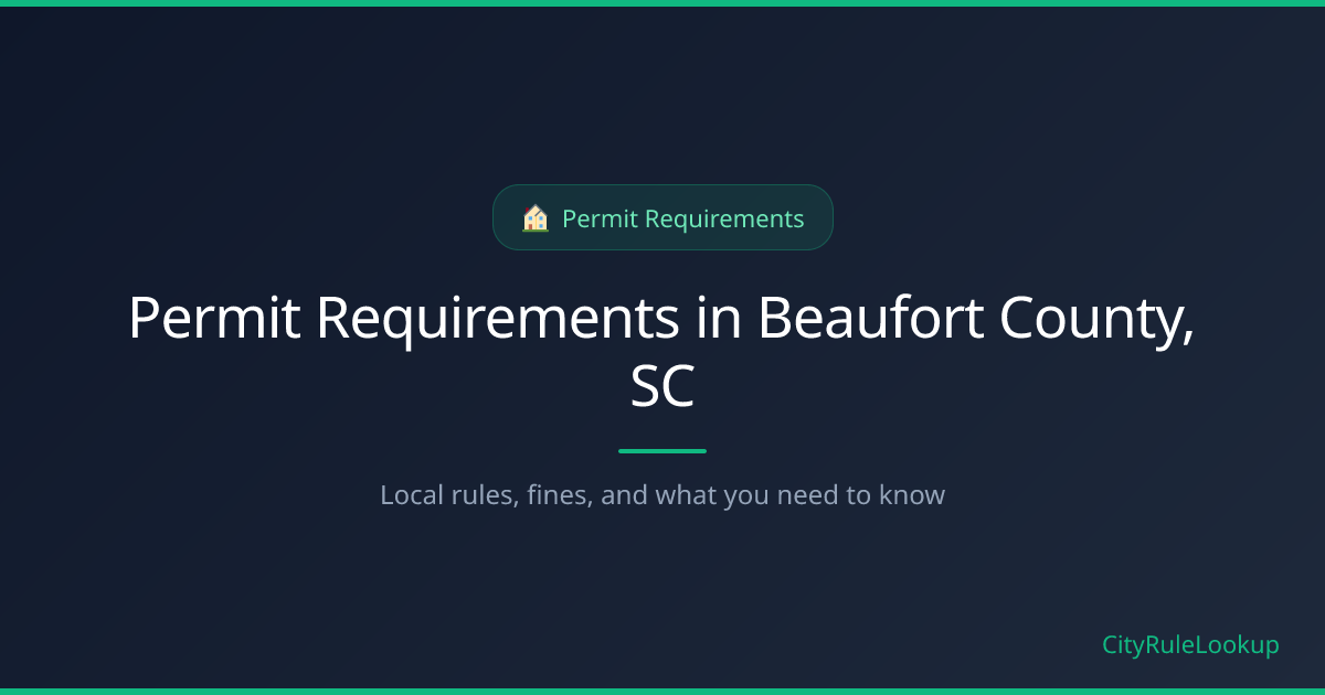 Short-Term Rental Permit Rules in Beaufort County, SC (2026 ...