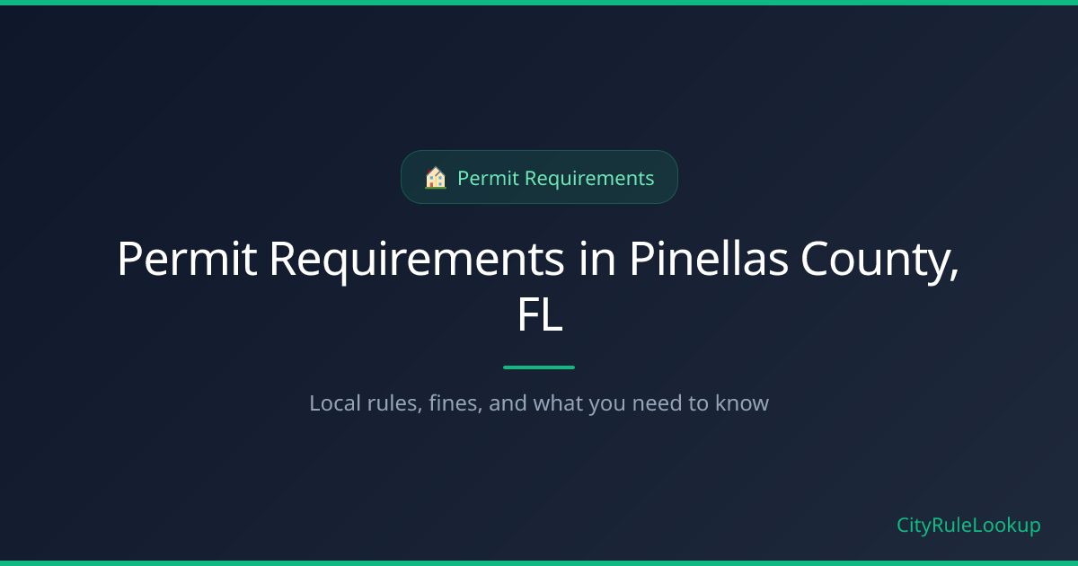 Short-Term Rental Permit Rules in Pinellas County, FL (2026 ...